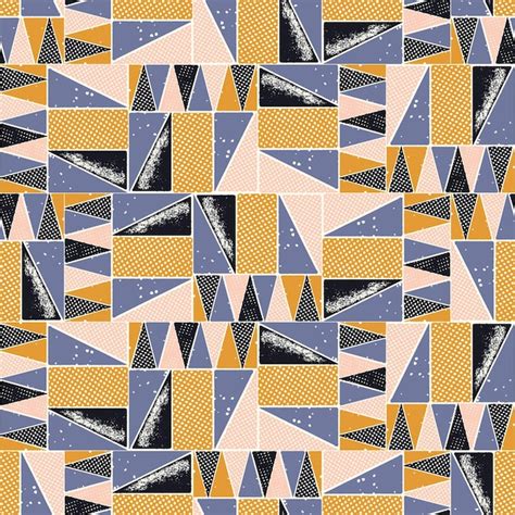 Premium Vector Abstract Square Seamless Pattern Background With Different Shapes With Textures