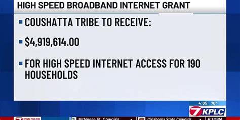Coushatta Tribe To Receive 49 Million For Broadband Infrastructure