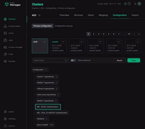 Basic Authentication In Ads Ads Arenadata Docs Guide