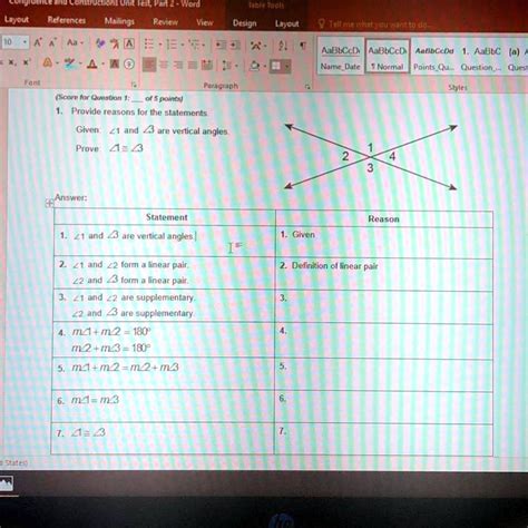 Solved Provide Reasons For The Statements Given