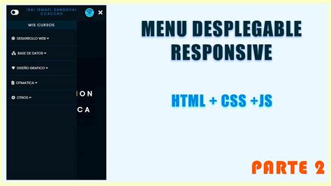 menu desplegable responsive [ html css js ] parte 2 youtube