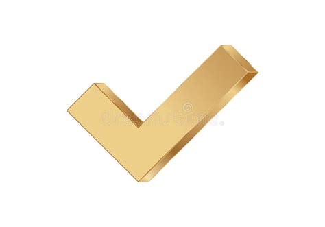 Golden Checkbox Icon For Approval And Validation Stock Vector Illustration Of Shiny Okay