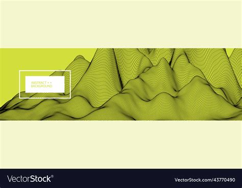 Wireframe Landscape Background Futuristic Vector Image