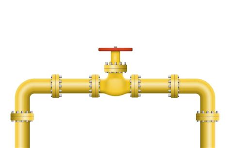 Premium Vector Oil Gas Or Water Flowing Through Pipe Pipeline Construction With Valve Isolated
