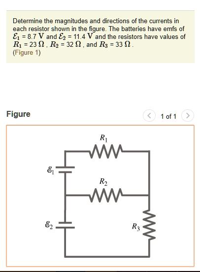 Solved Determine The Magnitudes And Directions Of The Currents In Each