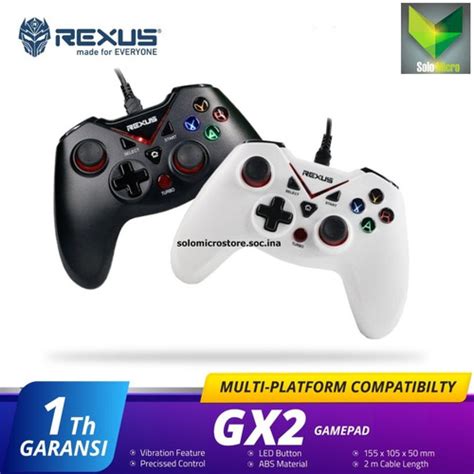 Jual Gamepad Rexus Gladius Gx2 Pro Stick Gaming Controler Usb Pc Joystick Putih Kota