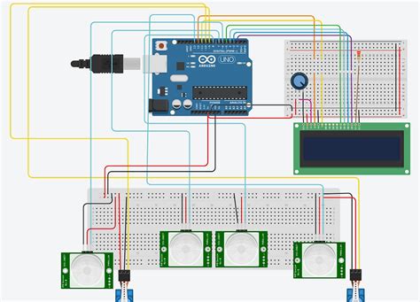 Smart Parking System Arduino Tinkercad