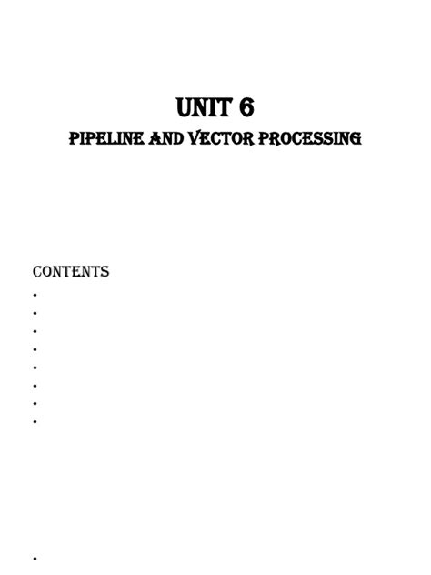 Pipeline And Vector Processing Techniques Pdf Central Processing