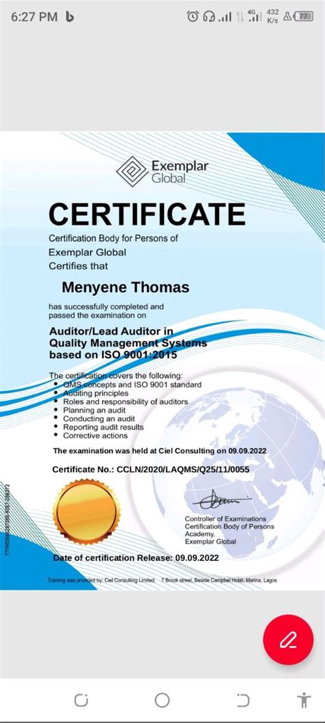 Menyene Thomas On Linkedin Exemplarglobal Ceilconsulting Iso90012015 Iso9001certified