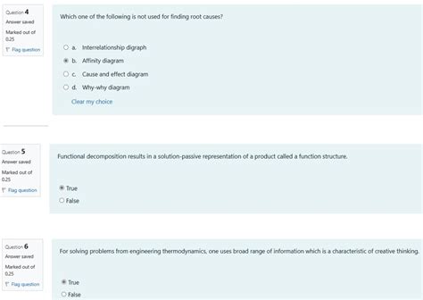 Solved Question 4answer Savedmarked Out Of 025flag