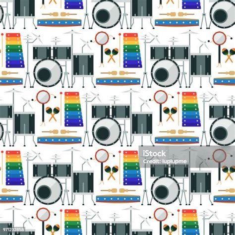 뮤지컬 드럼 나무 리듬 음악 악기 원활한 패턴 배경 타악기 음악가 성능 벡터 일러스트 레이 션 0명에 대한 스톡 벡터 아트 및 기타 이미지 Istock