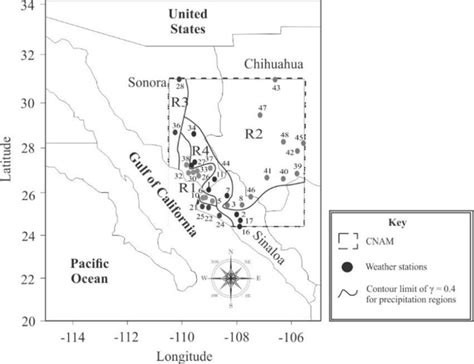 regionalization of precipitation in the cnam for the period 1961 2000