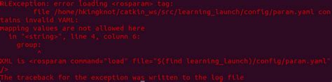 ros执行yaml文件出现rlexception rlexception tag is missing required attrib csdn博客