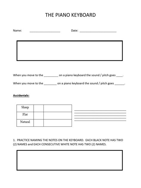 Piano Keyboard Handout Pdf