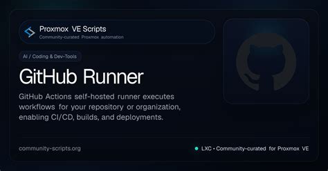 Github Runner Proxmox Ve Helper Scripts