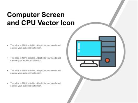 Computer Screen And CPU Vector Icon Ppt PowerPoint Presentation Show Templates PDF