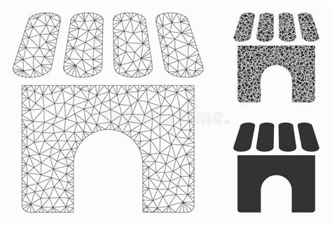 Shop Vector Mesh 2d Model And Triangle Mosaic Icon Stock Vector Illustration Of Mansion