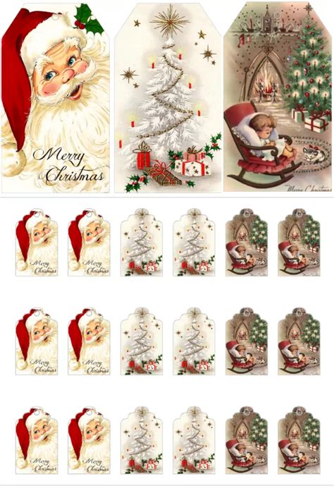 Download Free Printable Vintage Christmas T Tags For Holiday