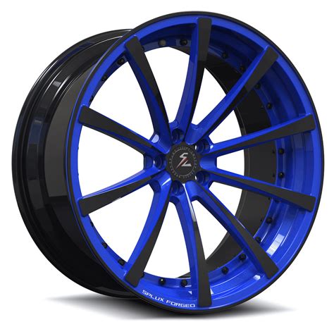 Custom Blue Wheels Forged Monoblock 23 Piece Aftermarket Splux