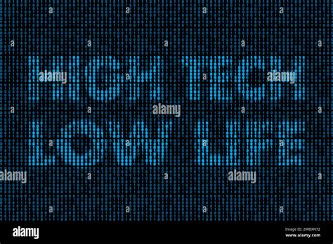 Subliminal Message High Tech Low Life Hidden In Binary Code Stock