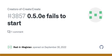050e Fails To Start · Issue 3857 · Creators Of Createcreate · Github