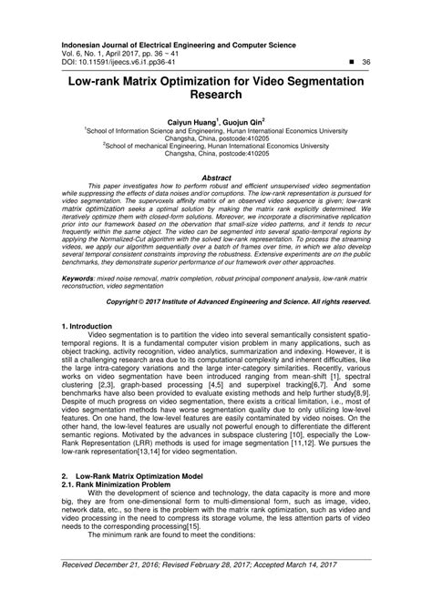 Pdf Low Rank Matrix Optimization For Video Segmentation Research