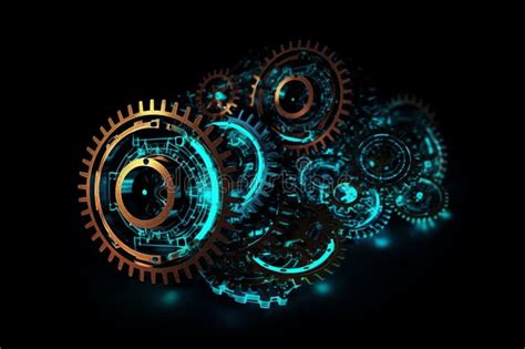 Gears Cogwheels Icon Automation Innovation Technology Concept Generative Ai Stock Illustration