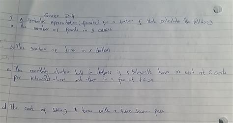 Solved Excercise 2 4 1 A A Symbolic Representation Formula