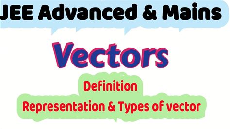 1 Physics Vectors Class 11 Definition Representation And Types Of Vectors Jee Advanced
