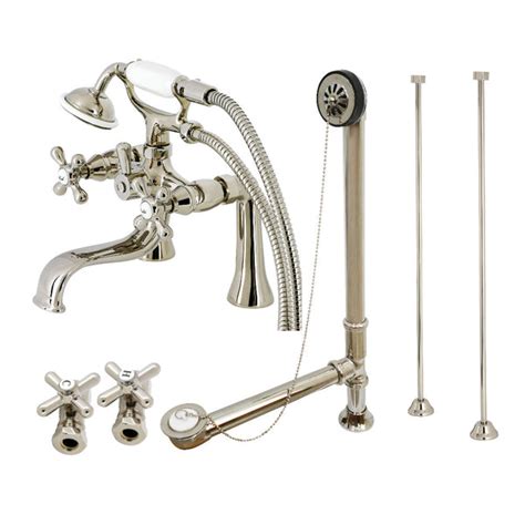 Vintage Deck Mount Clawfoot Tub Faucet Package With Supply Line K And B