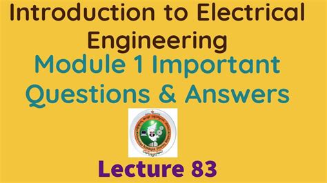 Introduction To Electrical Engineering Vtu First Year Important Questions And Answers From Module