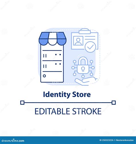 Identity Store Light Blue Concept Icon Stock Vector Illustration Of
