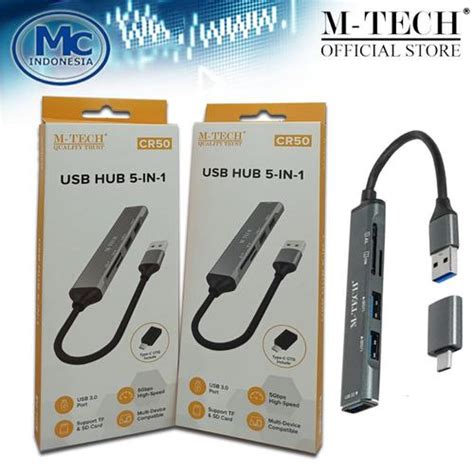 Jual USB HUB 3 0 3PORT OTG TYPE C 5 IN 1 CR50 Kota Bekasi Mides Komputer Tokopedia