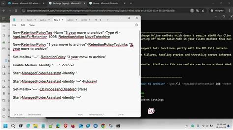 Create A Retention Policy And Assign It Using Powershell O365