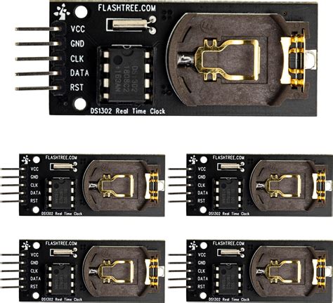 Ds1302 Real Time Clock Module Rtc Breakout Board For Arduino Avr Arm Pack Of 5 Pcs