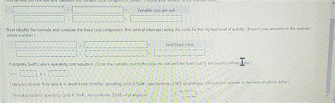 Solved Use The High Low Method To Determine The Variable And