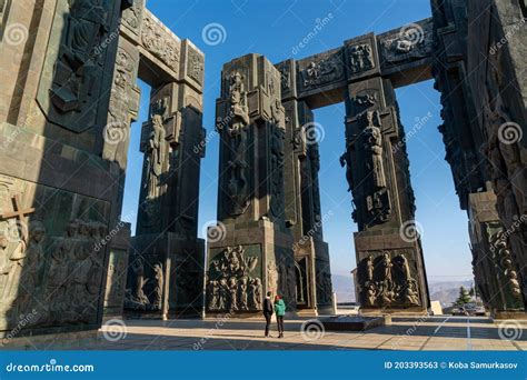 Tbilisi Georgia 28 November 2020 Monument Known As Chronicle Of