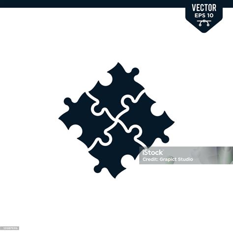 퍼즐 조각 아이콘 컬렉션 문고 스타일 단색 개념에 대한 스톡 벡터 아트 및 기타 이미지 개념 개념 기호 계획 Istock