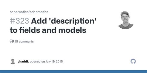 Add Description To Fields And Models · Issue 323 · Schematicsschematics · Github