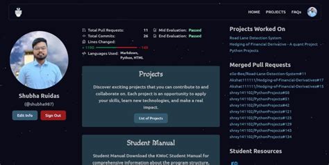shubha ruidas on linkedin kwoc opensource codingjourney techinnovation python webdevelopment…