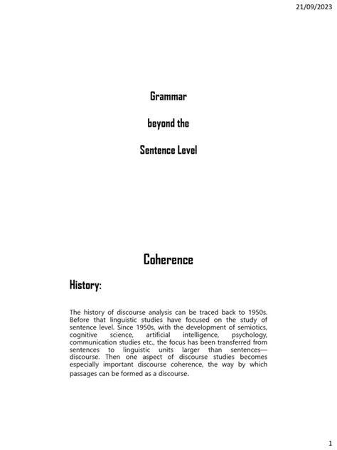 grammar beyond syntax level pdf sentence linguistics discourse