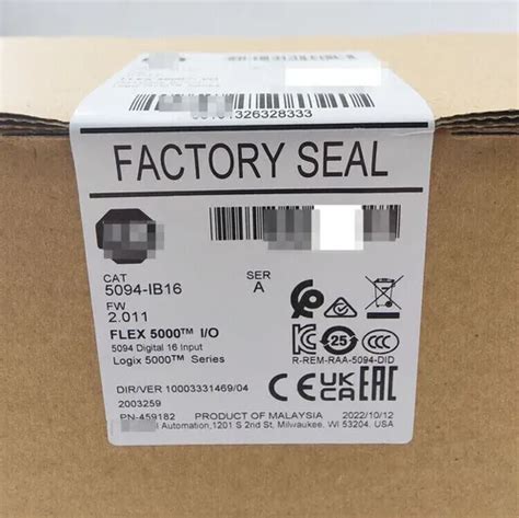 Ab 5094 Ib16 Flex Logix 5000 Dc Input Module I O Factory Bbs Meses Sin Interés