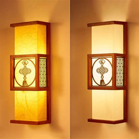 Đèn tường gỗ hình hộp trang trí phòng thờ WAL Đèn trang trí An Nam Decor
