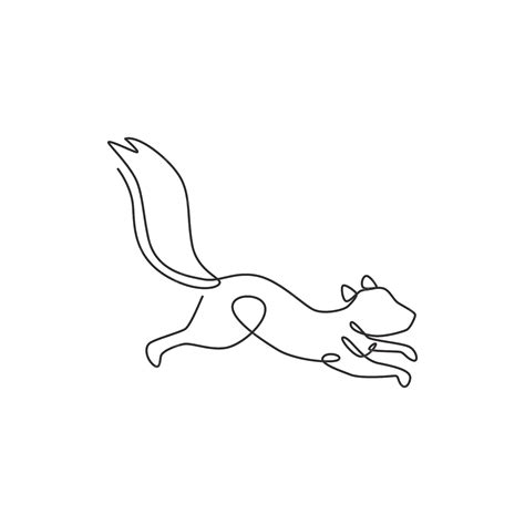Premium Vector Single Continuous Line Drawing Of Luxury Squirrel For Logo Identity Icon
