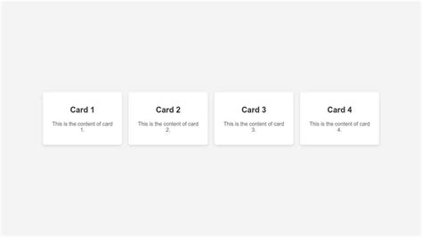 Row Cards In Htmlcss