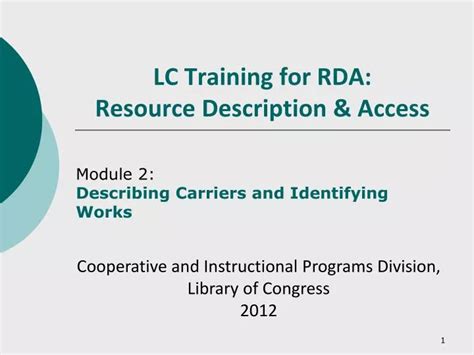 Ppt Lc Training For Rda Resource Description And Access Powerpoint Presentation Id1062817