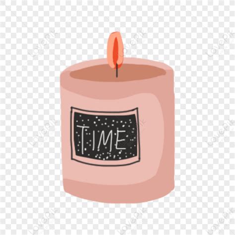손으로 그린 분홍색 촛불 생일 일러스트 만화 레이 션전기기구양초 Png 일러스트 무료 다운로드 Lovepik
