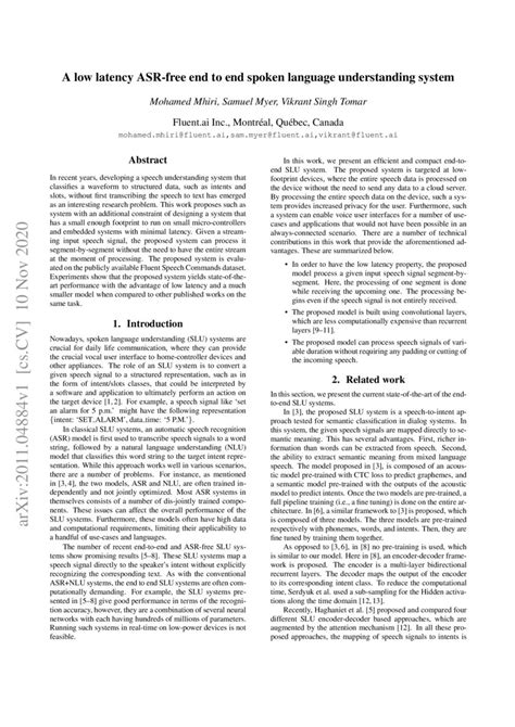 a low latency asr free end to end spoken language understanding system
