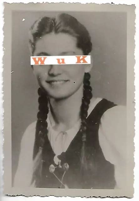 Portrait Foto Junges Bdm M Dchen Z Pfe Tracht Dirndl Eur Picclick De