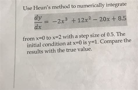 solved use heun s method to numerically integrate 2x3